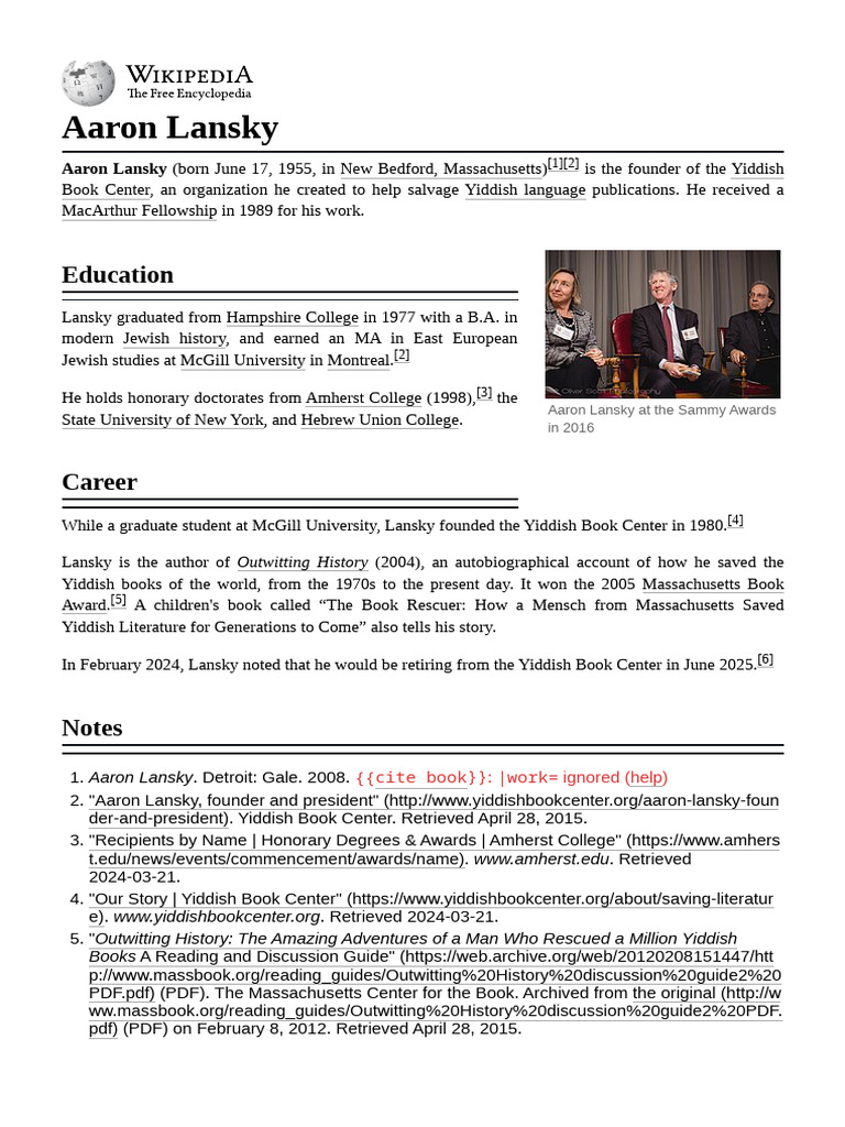 Aaron_Lansky | PDF | Jewish Literature | Jews And Judaism