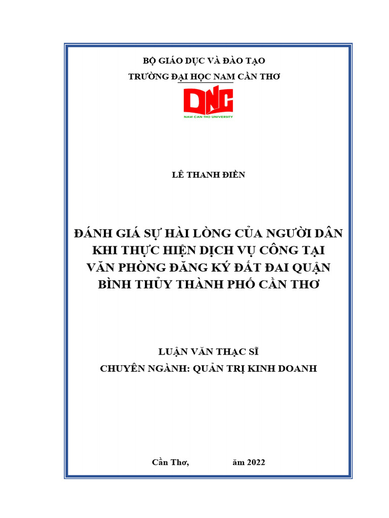 Danh Gia Su Hai Lung Cua Nguoi Dan Khi Thuc Hien Dich Vu Cong Tai Van ...