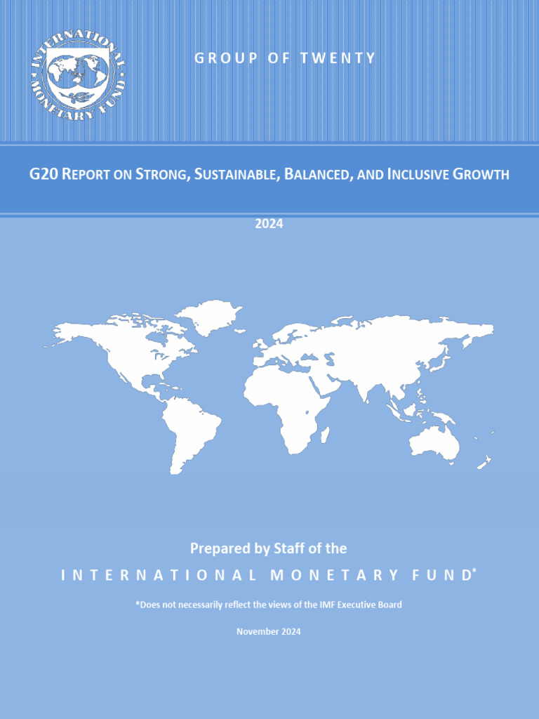 g20 Report 2024 On Strong Sustainable Balanced and Inclusive Growth ...