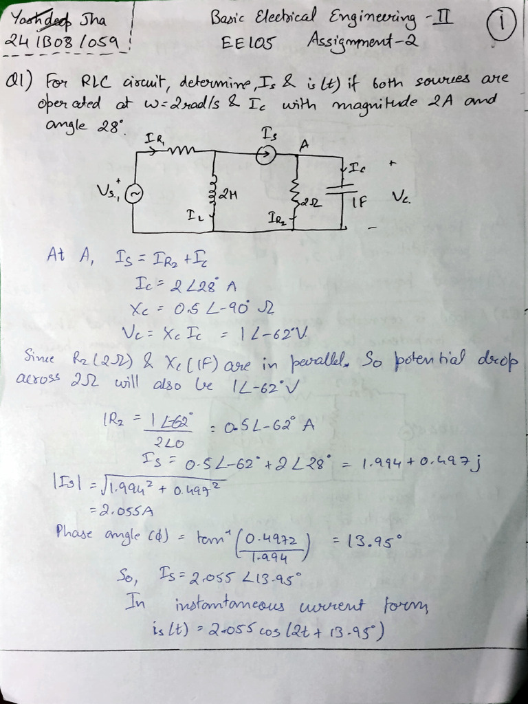 Ee105 Yashdeep Jha 24b08059 Assignment 2 | PDF