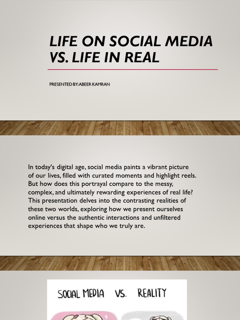 Life On Social Media VS Life in Real 2 | PDF