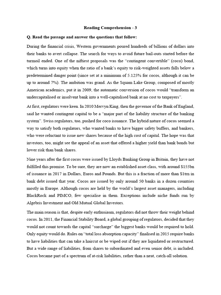 Exercise 3 | PDF | Banks | Bonds (Finance)