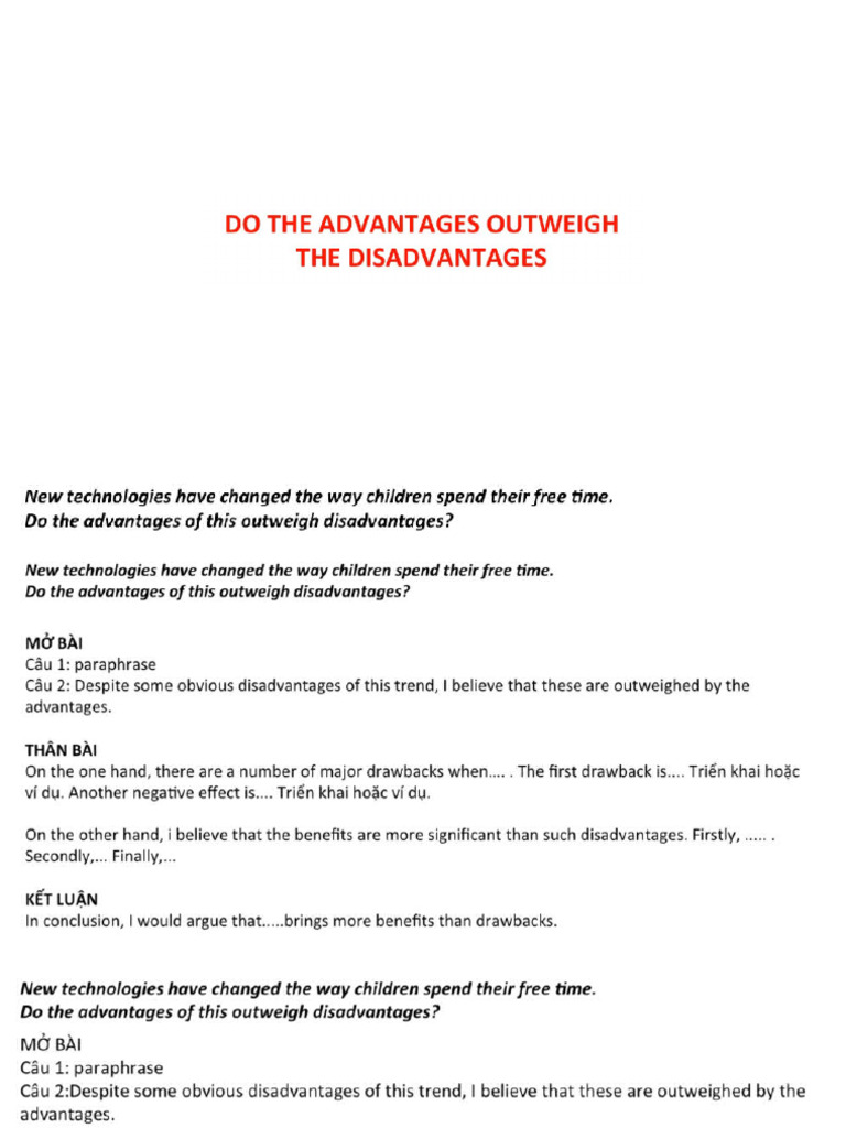 Writing Task 2 Advantages Outweigh Disadvantages - Share | PDF