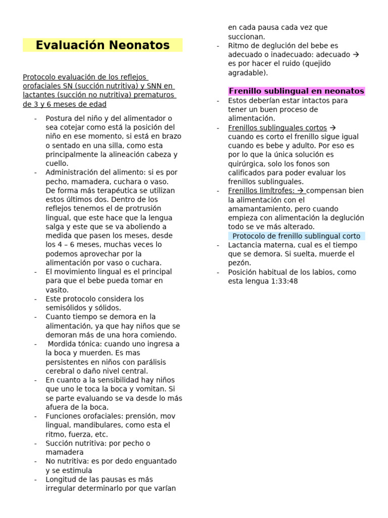 Ev. Neonatos | PDF | Medicina CLINICA