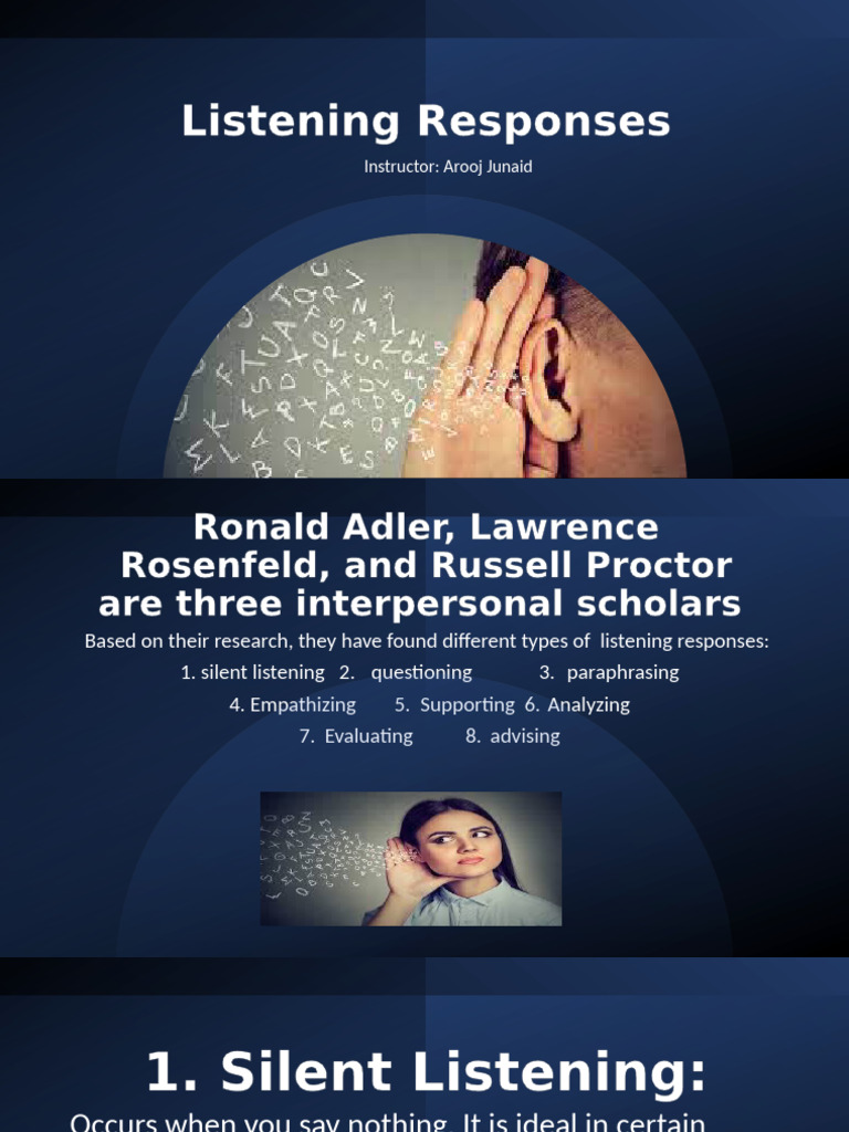 Listening Responses | PDF