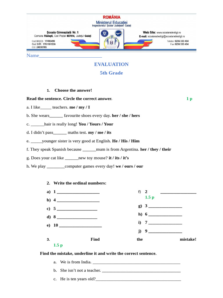 5th Grade Module 1 | PDF