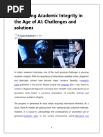 AI Use and Academic Integrity Guidelines | PDF | Artificial ...
