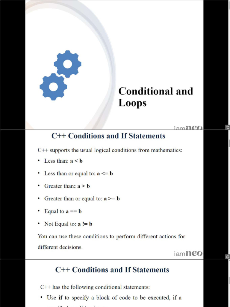 Conditional and Loops | PDF
