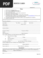 CDMA Birth Corrections Application Form Birth Details | PDF | Birth Certificate | Government And ...