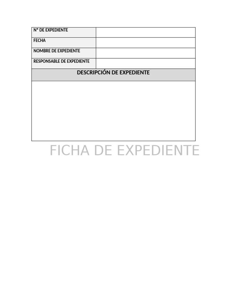 Protocolo de Expediente | PDF