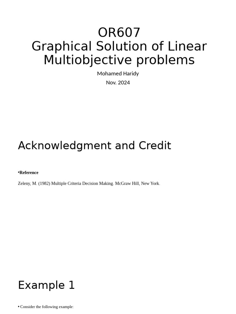 Graphical Multiobjective Problem Solutions | PDF