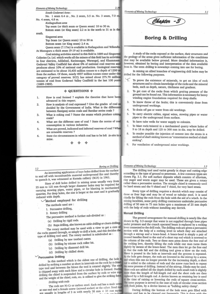 03 Boring | PDF | Coal Mining | Drilling