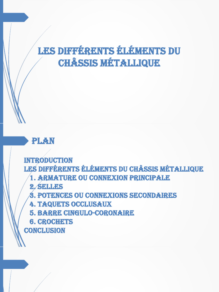 Éléments du châssis métallique PAPM | PDF