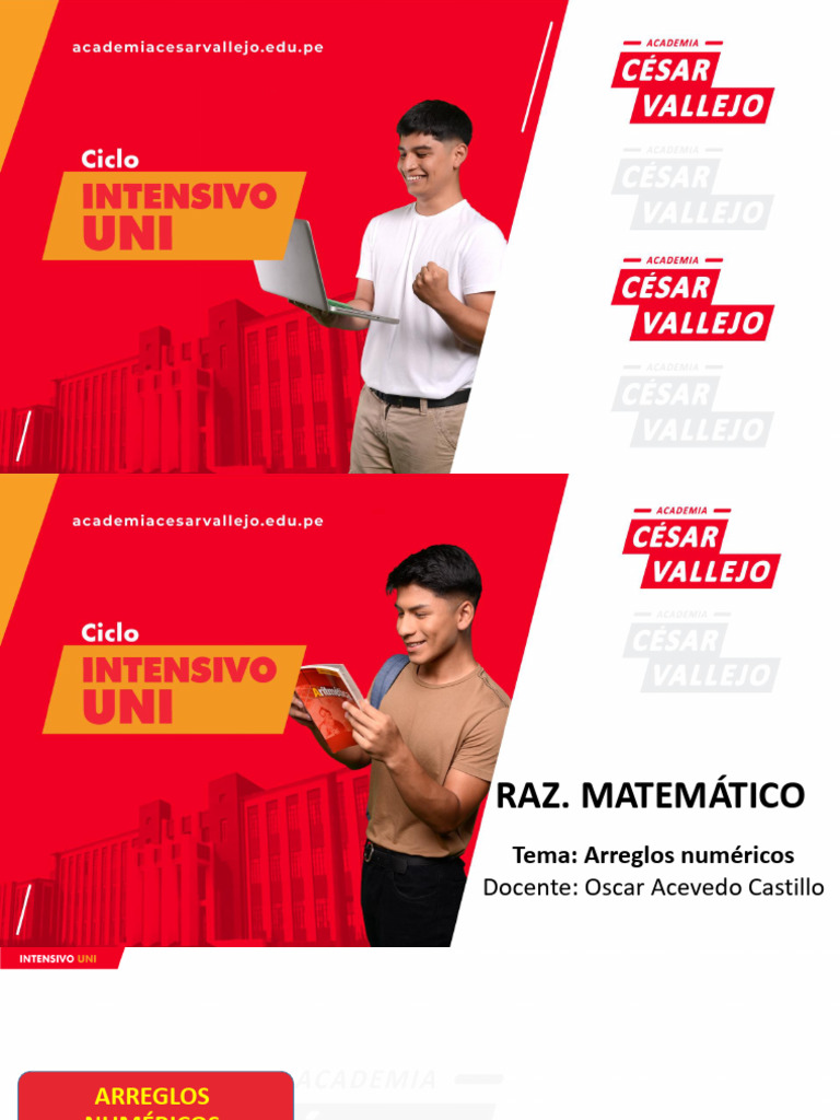 Intensivo Uni - RM Semana 02 | PDF | Multiplicación | Aritmética