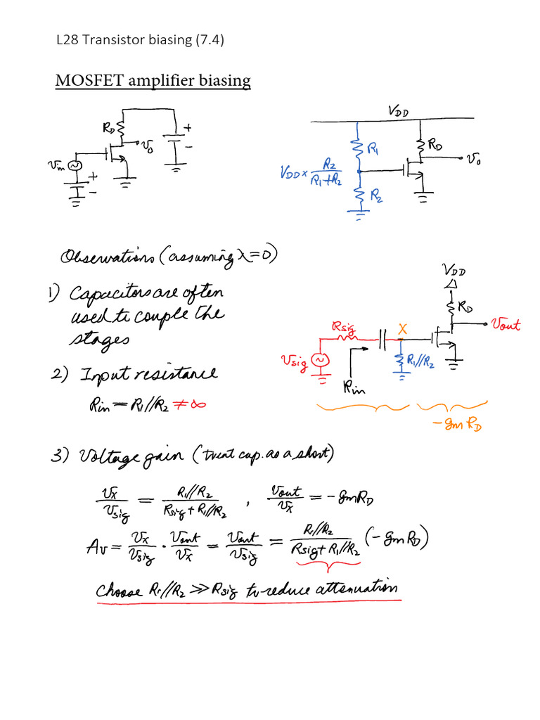 L28 Transistor Biasing (7.4) | PDF