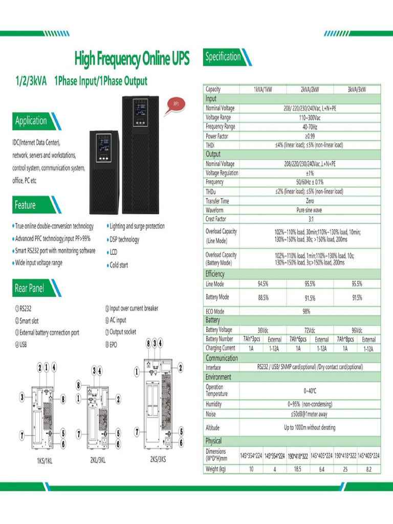 COC_UPS_Anhui Green UPS catalog | PDF