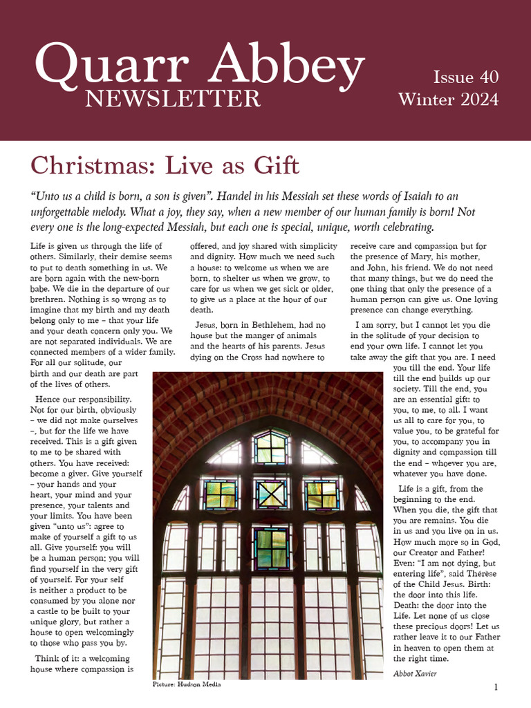 Quarr Abbey Newsletter Winter 2024 | PDF
