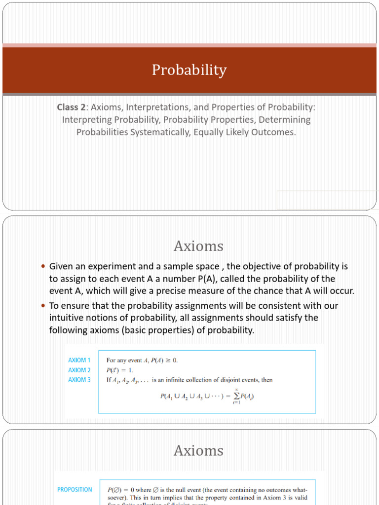 Class 2 | PDF | Probability | Experiment