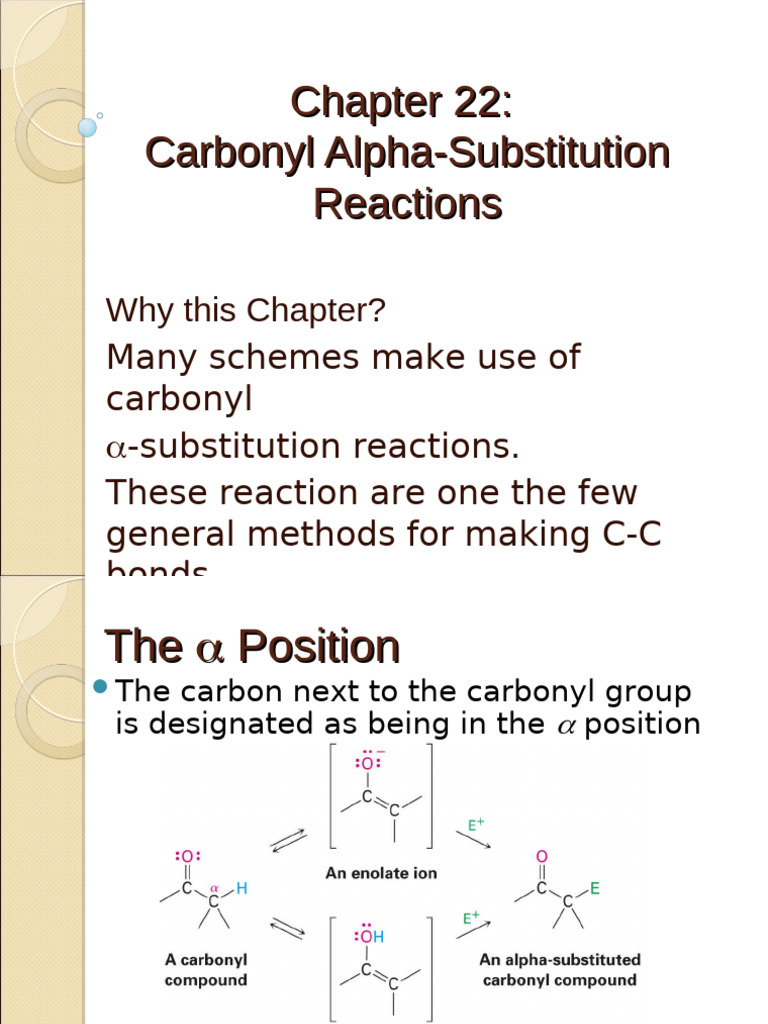 Carbonyl Alpha-Substitution Reactions مهم | PDF | Ester | Methyl Group