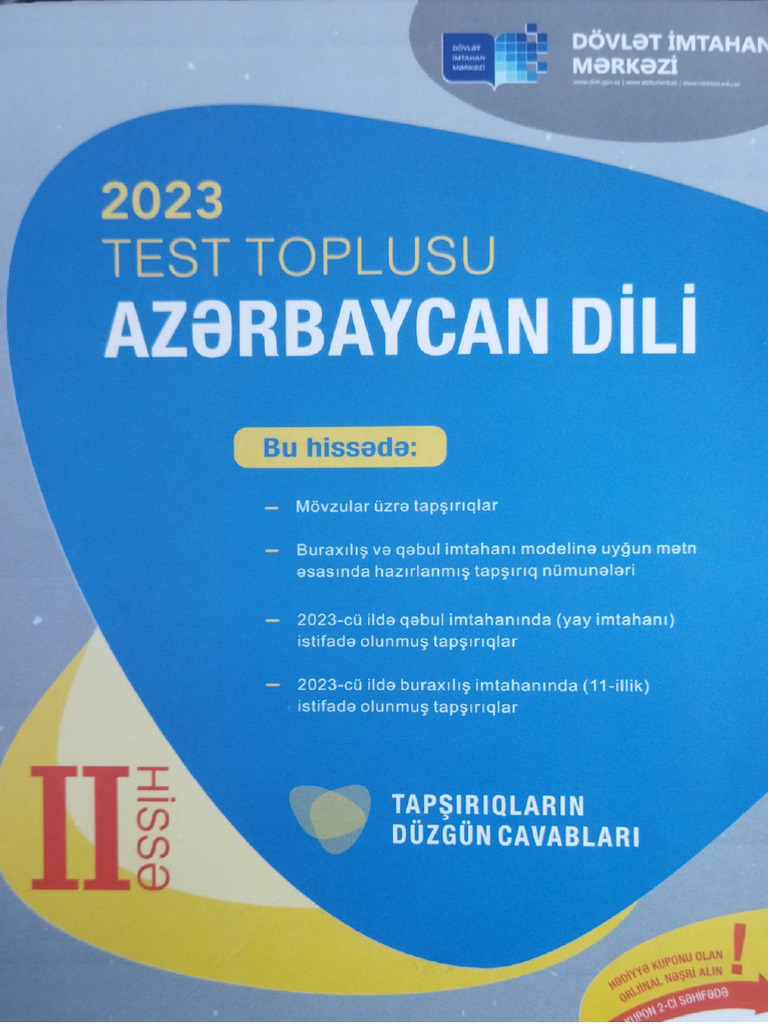 Mir - Az Dim Azerbaycan Dili 2 Ci Hisse 2023 | PDF