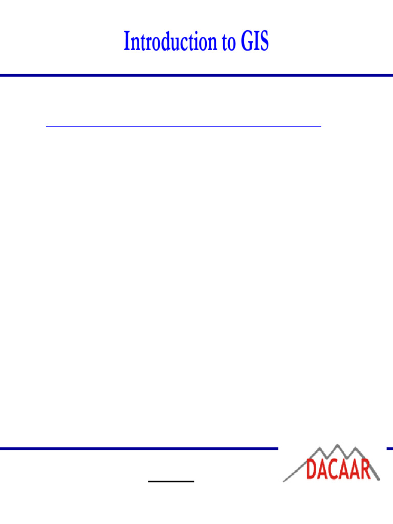 GIS Presentation Dacaar | PDF | Geographic Information System | Arc Gis