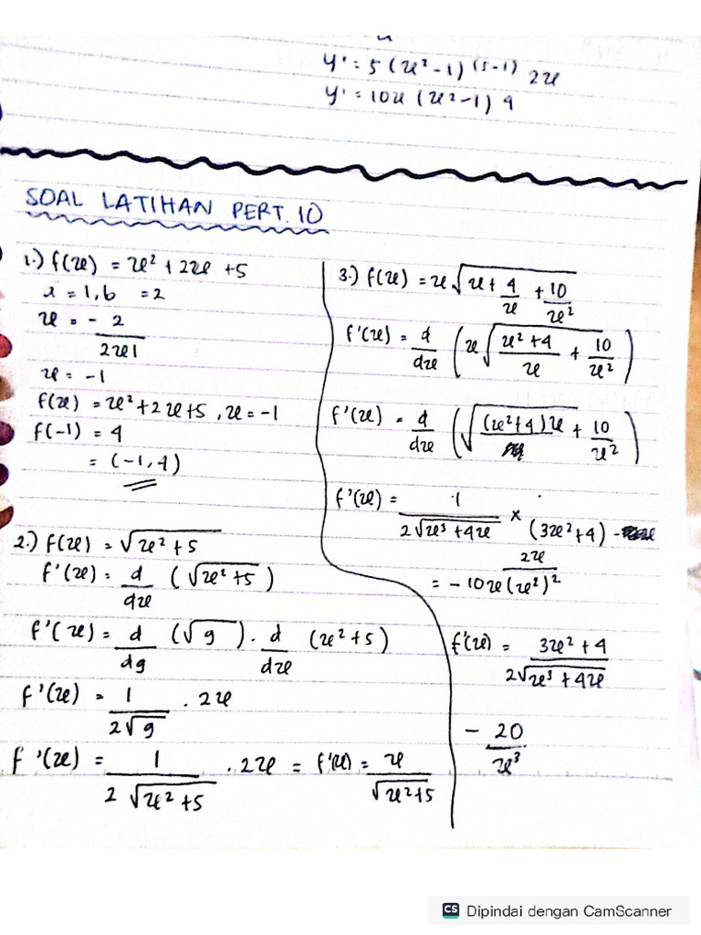 Latihan Kalkulus Pert 10 | PDF Latihan Kalkulus Pert 10 | PDF