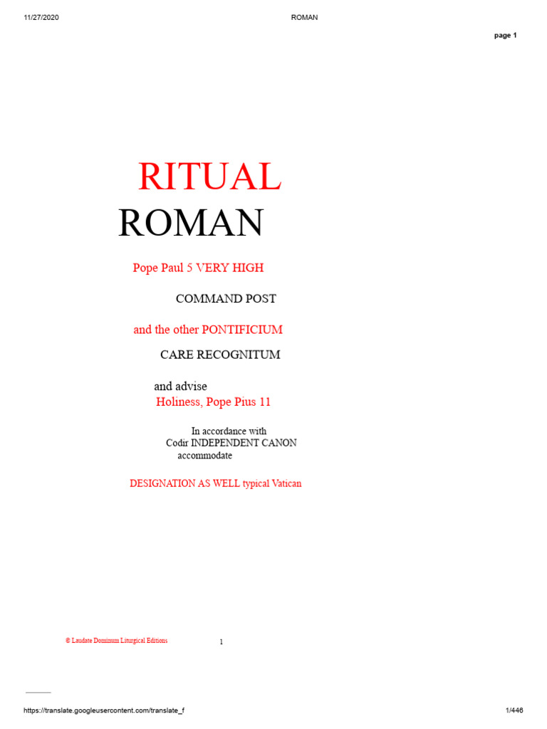 RITUALE ROMANUM (Unknown) (Z-Library) | PDF | Baptism | Sacraments