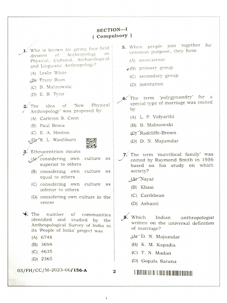 68th BPSC Optional Anthropology | PDF