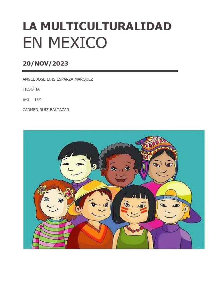 Multiculturalidad | PDF | Sociedad | Multiculturalismo