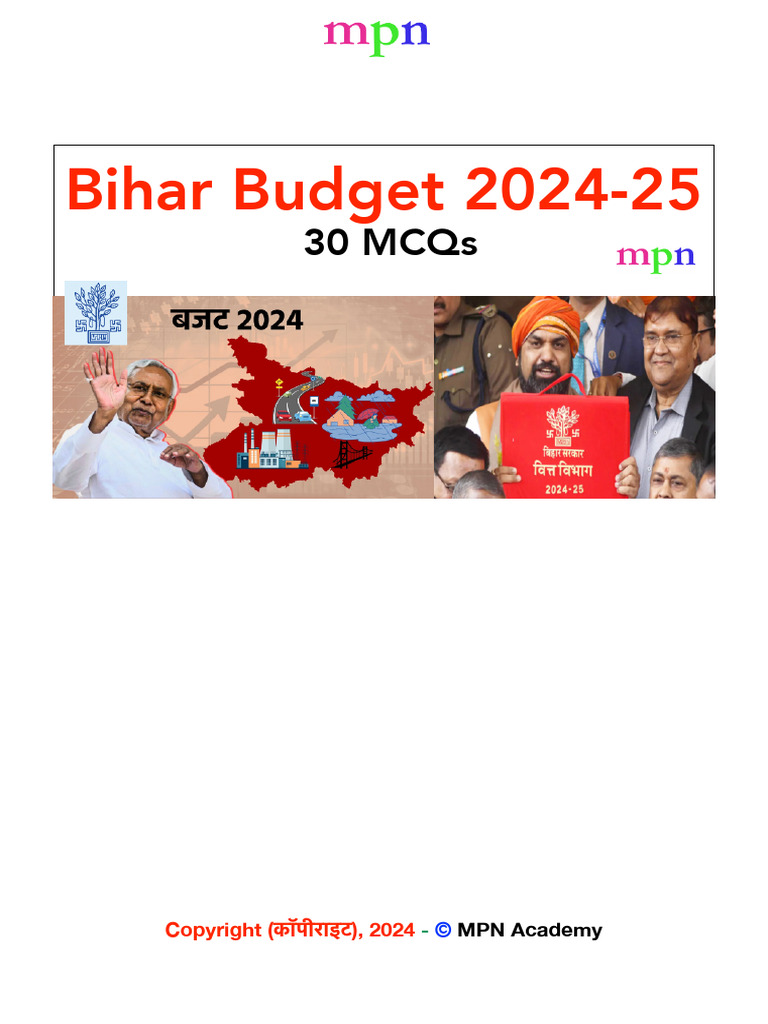 Bihar Budget 2024-25 - 40926570 - 2024 - 12 - 12 - 00 - 40 | PDF ...