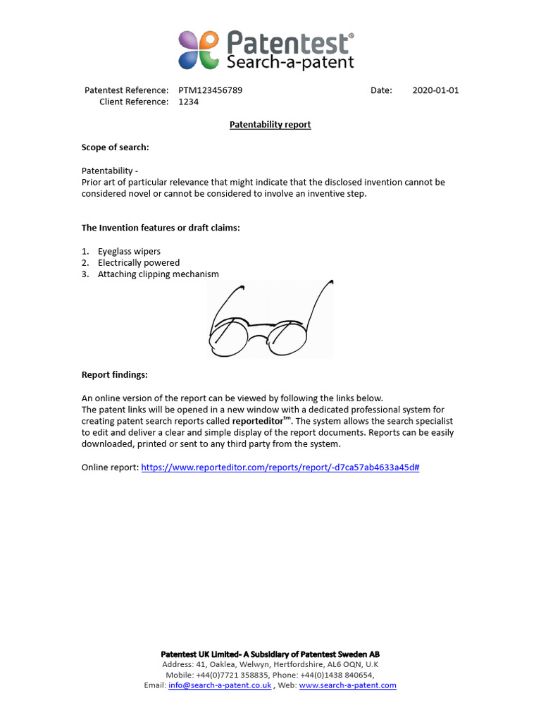 Patentability Example Report 1 | PDF | Prior Art | Patent Infringement
