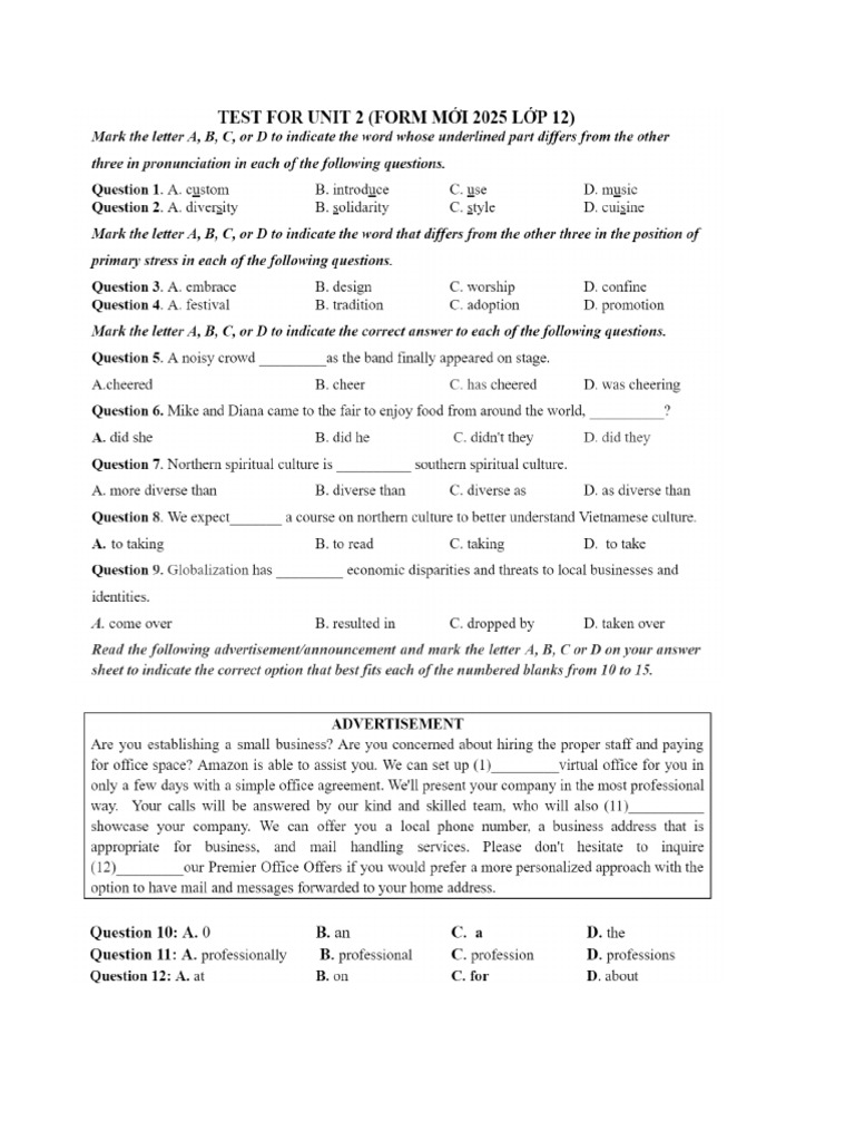 Test Unit 2 | PDF