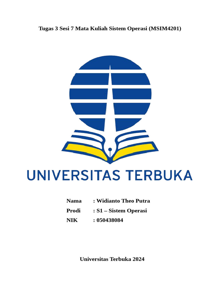 Tugas 3 (Sesi 7) Sistem Operasi | PDF