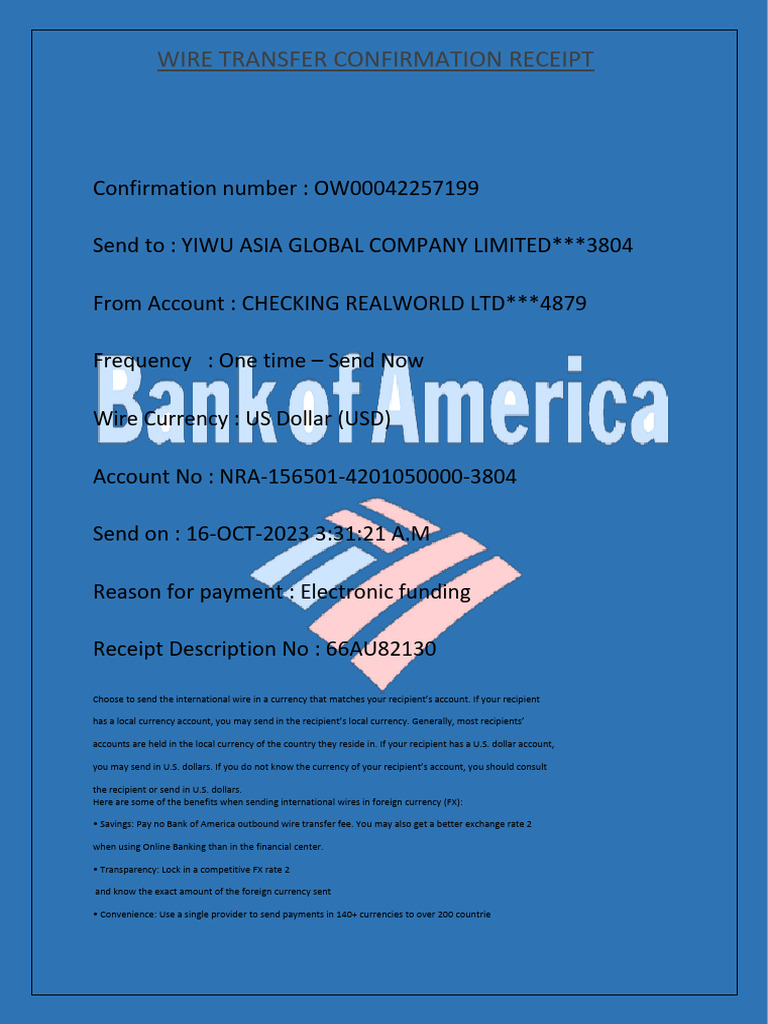 Confirmation Number | PDF