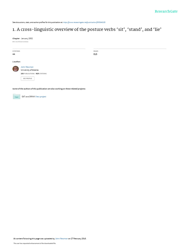Newman 2002 A cross-linguistic overview of the posture verbs ‘sit ...