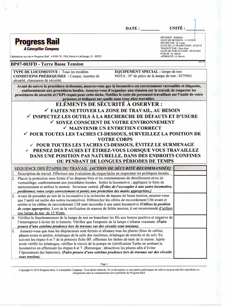 BP07-003FD - Terre Basse Tension | PDF