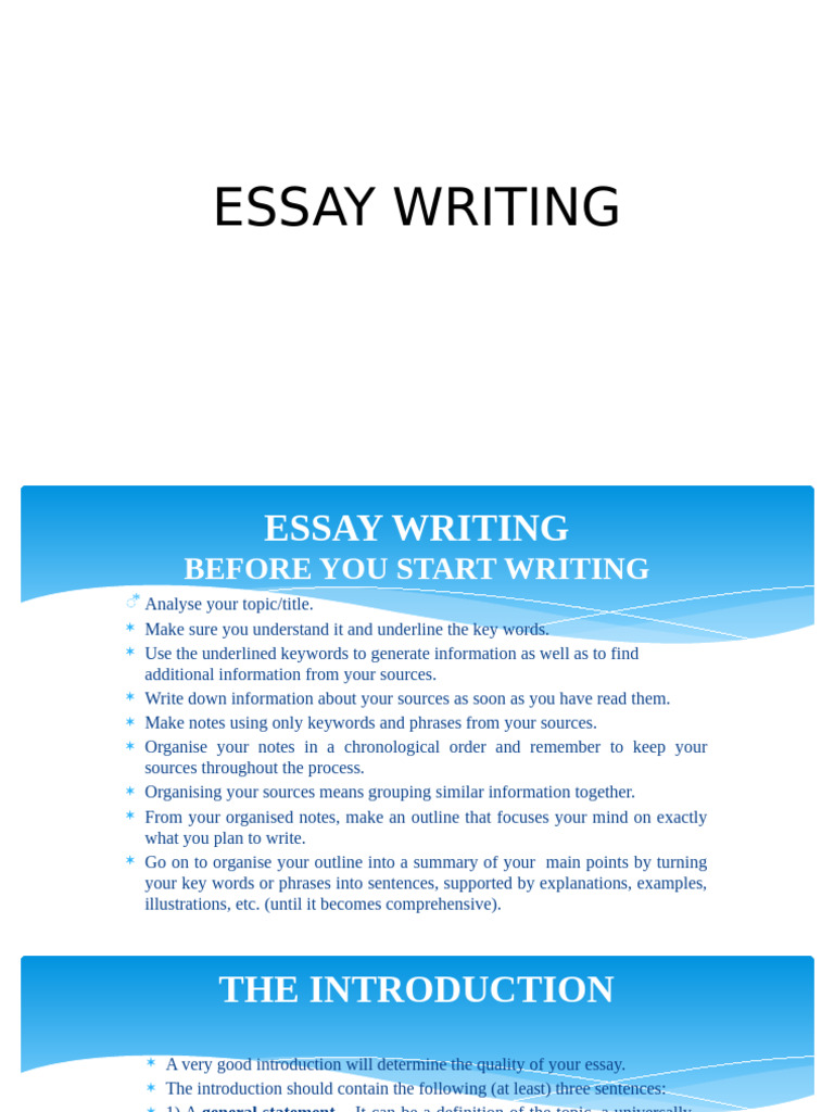 ESSAY WRITING | PDF | Essays | Paragraph