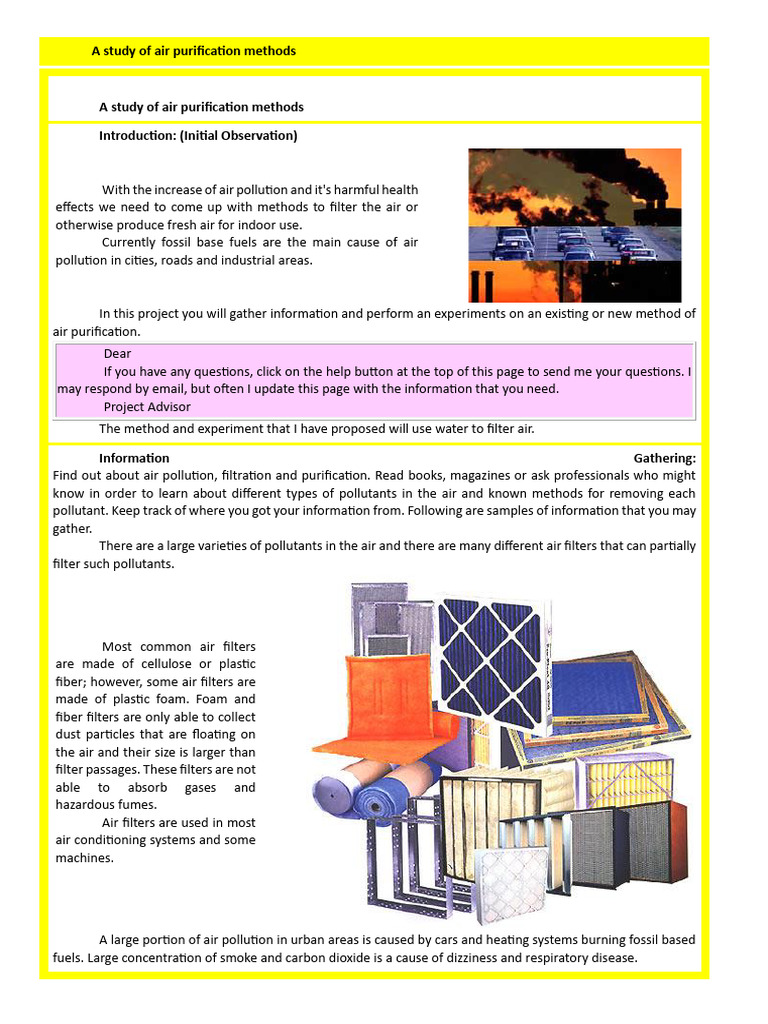 Air Purification Methods Using Water | PDF | Ultraviolet | Titration