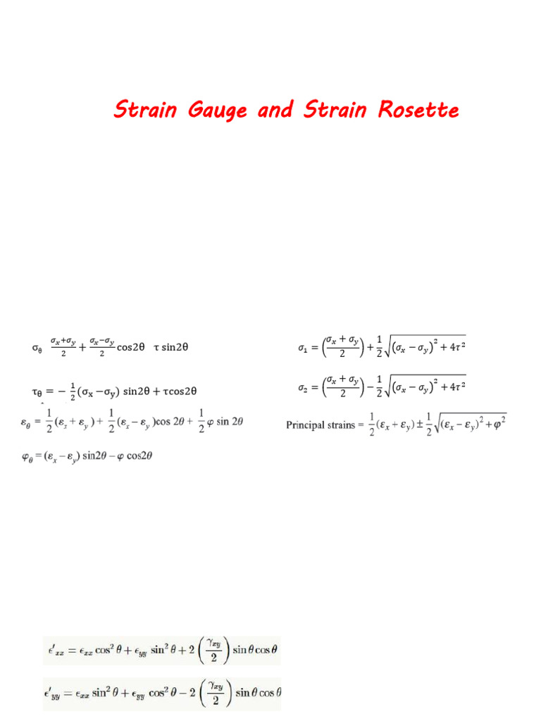 Strain Gauge & Rosette Guide | PDF | Electrical Resistance And ...