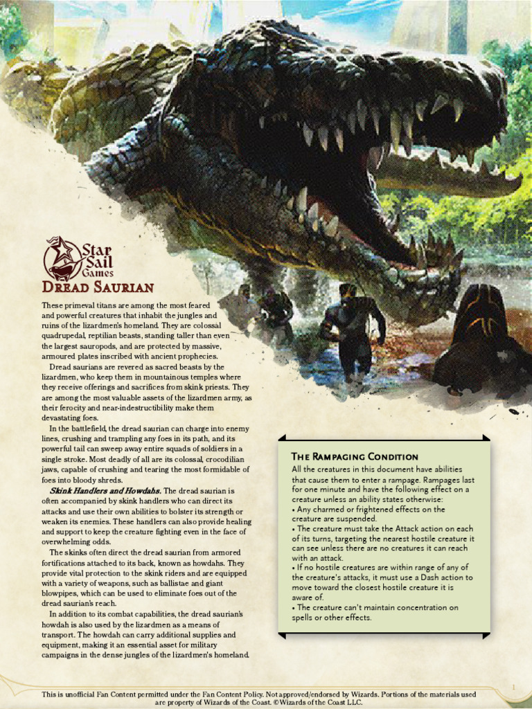 Dread Saurian | PDF