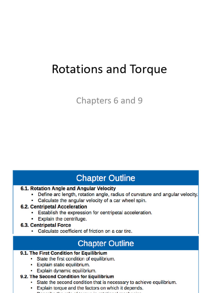 Rotations and Torque | PDF | Torque | Rotation Around A Fixed Axis