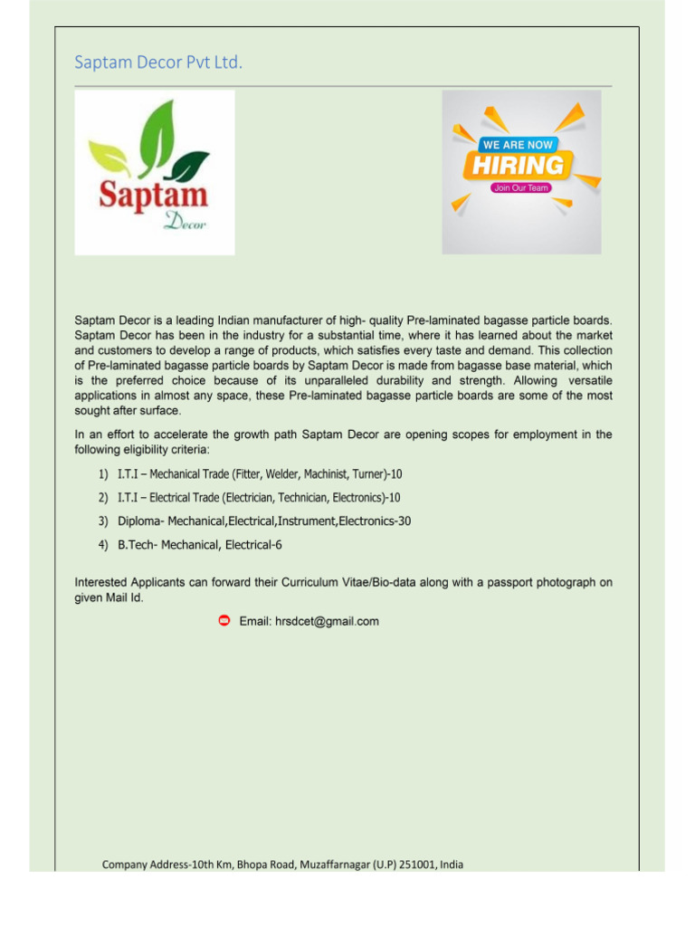 Recruitment JD | PDF