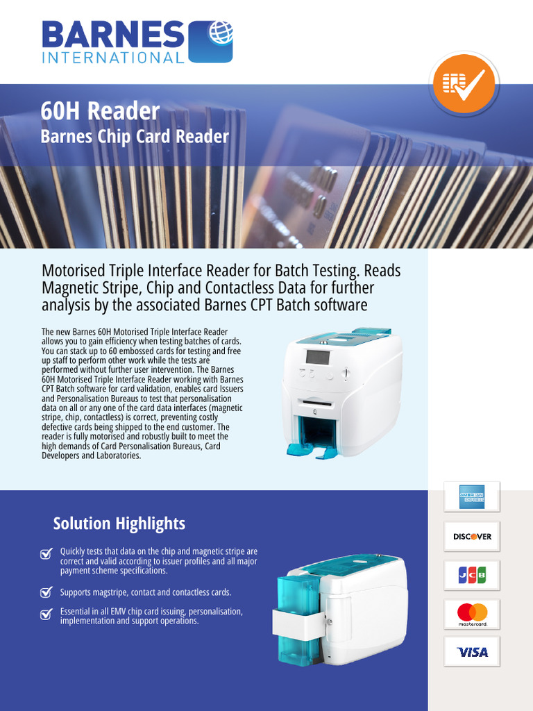 Barnes International 60h Batch Reader 11 21 1 | PDF | Smart Card | Emv