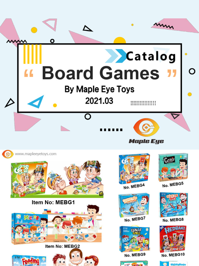 Maple Eye Toys Board Games List | PDF