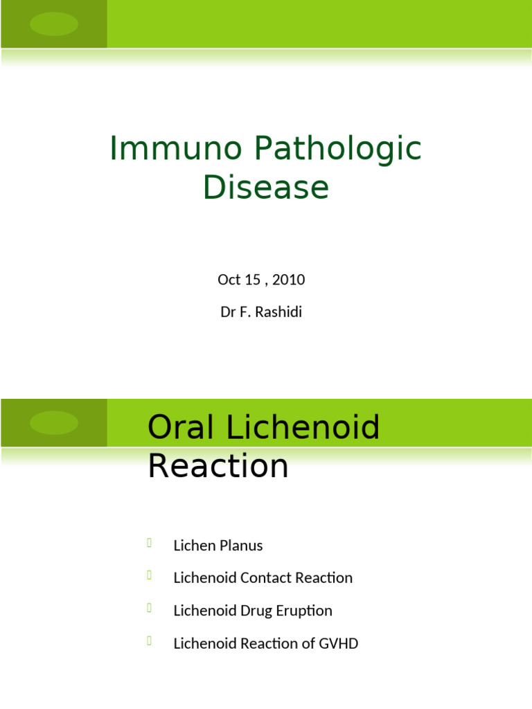 lichenoid reaction and infectous lesion | PDF | Autoimmune Disease ...