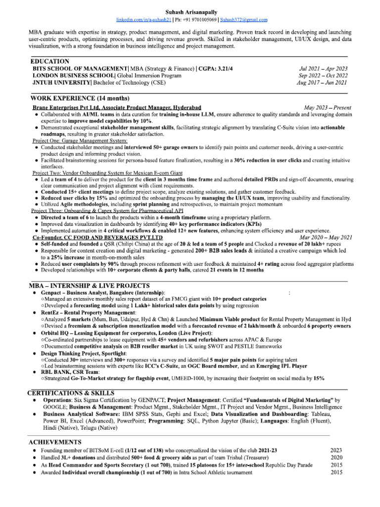 Suhash’s Resume | PDF
