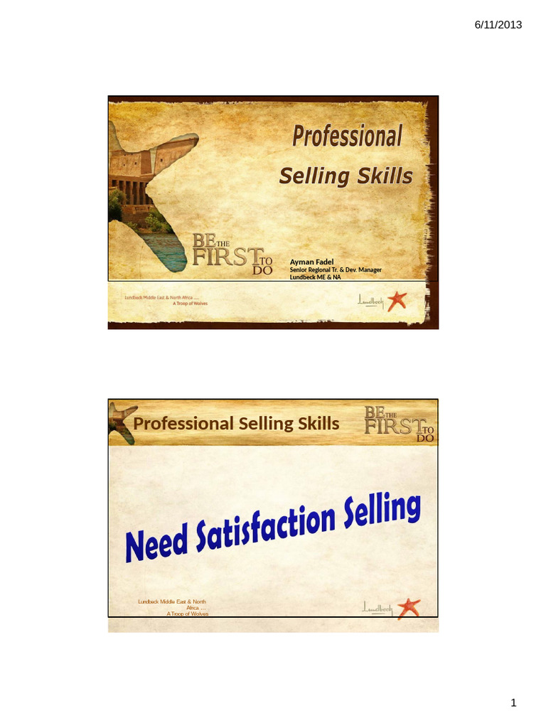 Professional Selling Skills Overview | PDF | Selective Serotonin ...