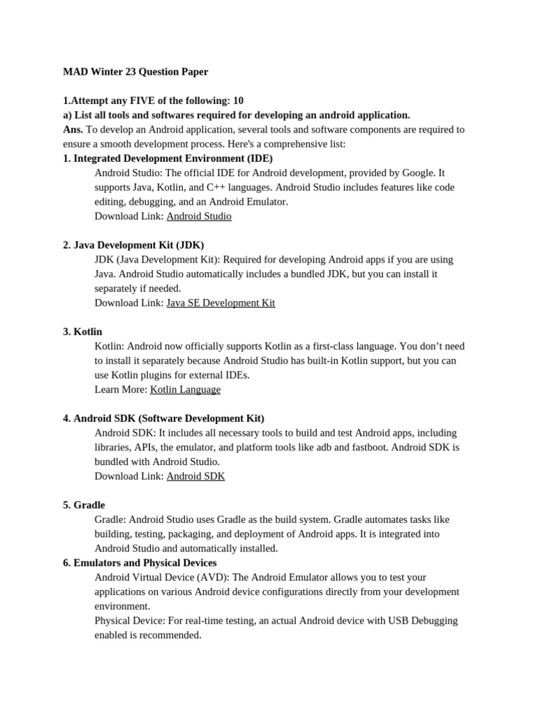 MAD Winter | PDF | Android (Operating System) | Mobile App