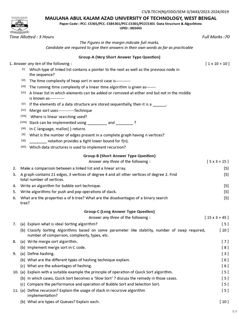 btech-cse-3-sem-data-structure-and-algorithms-pcc-cs301-2024 (1) | PDF ... btech-cse-3-sem-data-structure-and-algorithms-pcc-cs301-2024 (1) | PDF ...