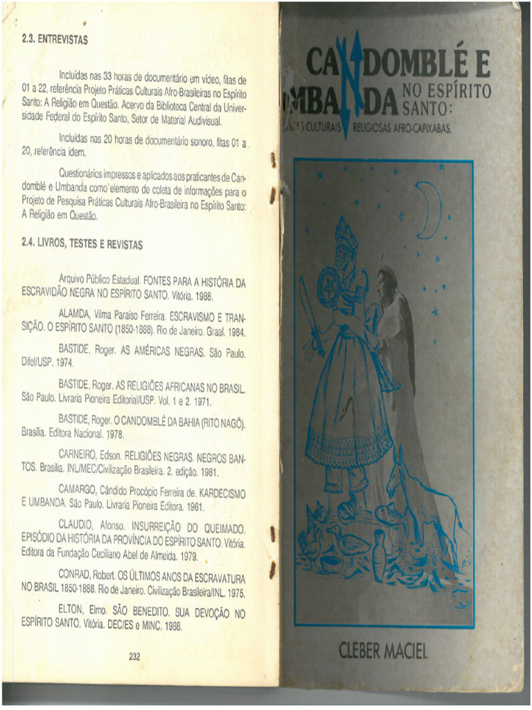 Candomblé e Umbanda No Espírito Santo - Cleber Maciel (1992) | PDF
